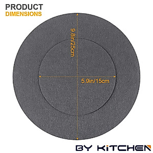 BYKITCHEN Dish Separators Protectors, Gray Dinner Plate Divider Pads, China Storage Protectors for Protecting and Stacking Your Cookware, 30 Pieces & 2 Different Size