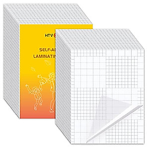 HTVRONT Self-Adhesive Laminating Sheets-50 Sheets 9 X 12 Inches Self Laminating Sheets, No Machine Needed Clear Laminating Sheets