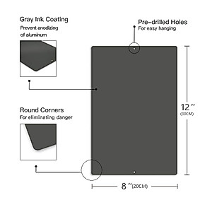 Putuo Decor Botanical Wall Decor, Education Infographic Herb and Spices Sign, Country Farmhouse Decoration Plaque for Bedroom, Kitchen, Garden, 12x8 Inches Aluminum Metal Art Sign