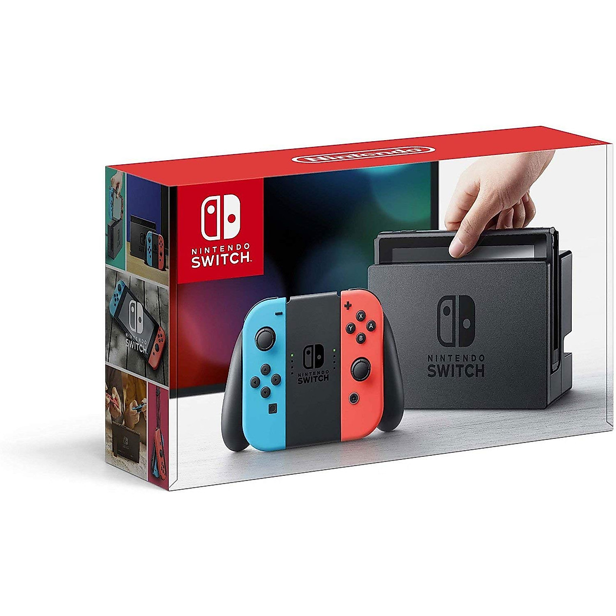 Nintendo Switch – Neon Red and Neon Blue Joy-Con Super Mario Party (Renewed)