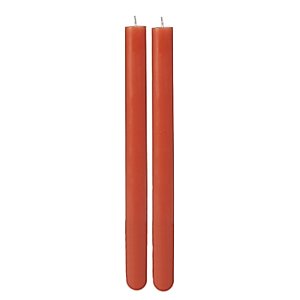 Biedermann & Sons 2 Pack Tall Taper Candles - Unscented Dinner Candle Set 10 Hour Burn Time, 10-Inch, Amber Orange