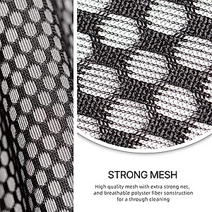 KOOZTI Mesh Clothespin Bag Holder Outside, Multiple Hanging Methods Clothes Pin Bag with Drawstring Closure, Ventilation and Moisture Resistance, Large-Capacity Clothespin Storage Organizer with Hooks