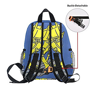 Glaphy Custom Kid's Name Backpack Construction Excavator Toddler Backpack for Daycare Travel Personalized Name Preschool Bookbag for Boys Girls