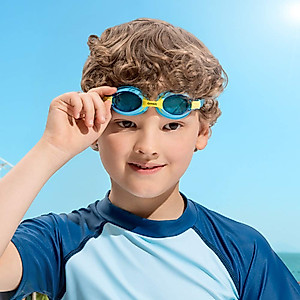 COPOZZ Kids Swimming Goggles, Child (Age 4-12) Waterproof Swim Goggles With Clear Vision Anti Fog UV Protection No Leak Soft Silicone Frame And Strap for Kid Boys Girls and Early Teens