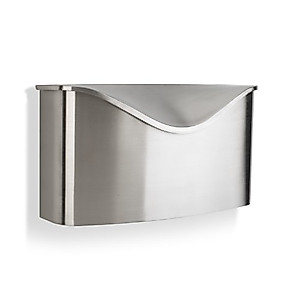 Umbra 460322-592 Postino Wall-Mount Mailbox, Stainless Steel