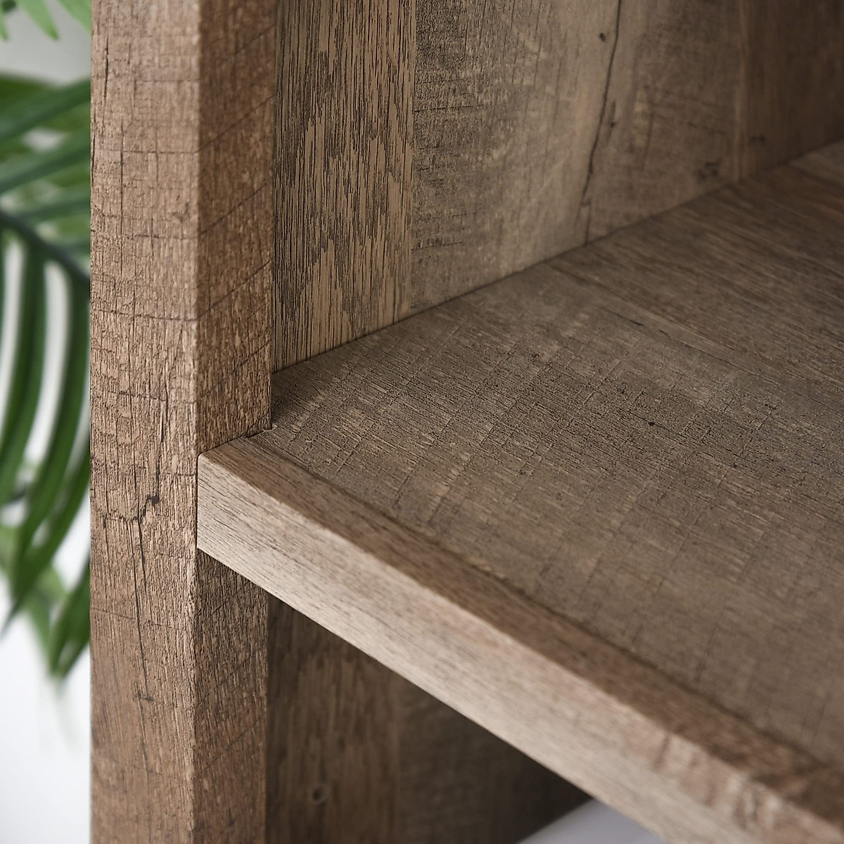 HOMCOM 71" Bookcase Storage Hutch Cabinet with Adjustable Shelves and Glass Doors for Home Office, Kitchen, Living Room, Natural Wood