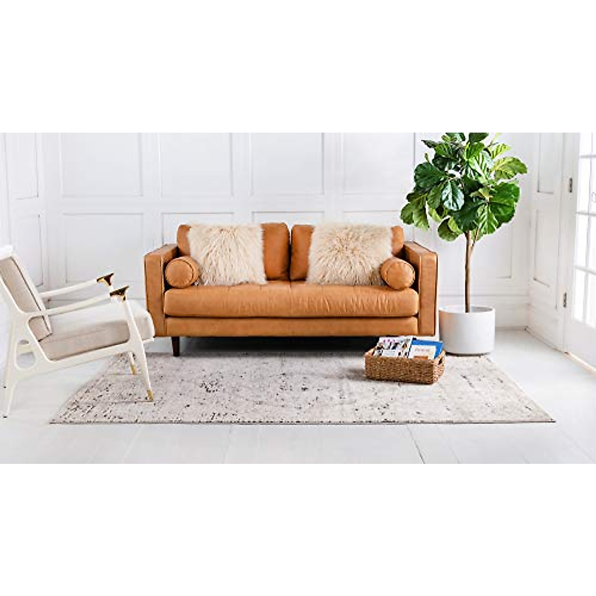 Unique Loom Portland Collection Area Rug - Astoria (9' x 12' Rectangle, Beige/ Gray)