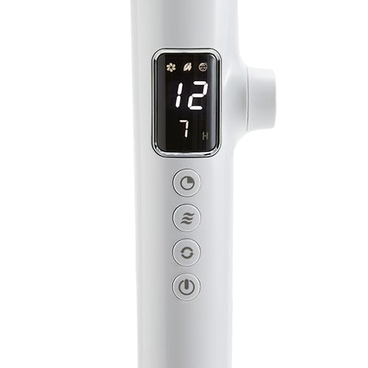 Amazon Basics 16-Inch 12-Speed Pedestal Floor Fan, Standing Fan for Home, with Oscillating Dual Blades, Remote Control, Ultra Quiet and Energy-Efficient DC Motor, Timer, Tilted Head, White
