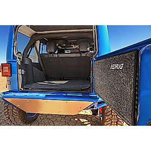 Bedrug - Jeep Cargo Kit | 2011 - 2018 Jeep Wrangler UNLTD JK 4 Door, Cargo Liner w/ Tailgate & Tub Liner | Grey - 5 pc. | BRJK11R4