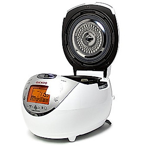 CUCKOO CRP-HV0667F | 6-Cup (Uncooked) Induction Heating Pressure Rice Cooker | 12 Menu Options, Auto-Clean, LED Display, Made in Korea | White/Silver