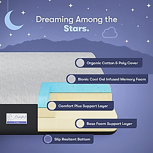 Celestial Sleep Gel Memory Foam Mattress in a Box, Made in The USA, CertiPUR-US Bed, 8 inch Firm - Queen