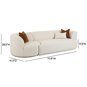 Fickle Cream Boucle 2-Piece Modular RAF Sofa