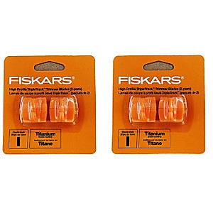 Fiskars 157400-1001 Titanium TripleTrack High Profile Cutting Replacement Blades- 2 Pack