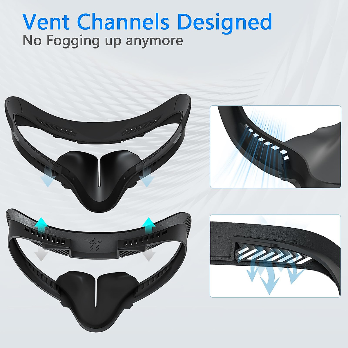 Compatible with Oculus Quest 2 Face Bracket Replacement,VR Breathable Foam Face Pad Protective for Meta Quest 2,Comfortable Face Cover Cushion VR Accessories