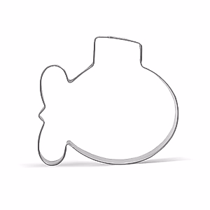 3.1 inch Submarine Cookie Cutter - Stainless Steel