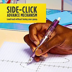 Paper Mate Clearpoint Mechanical Pencils 0.7mm, HB #2 Pencil Set, Art Supplies, Teacher Supplies, Sketching Pencils, Drafting Pencils, College School Supplies, Black Barrels, 4 Count