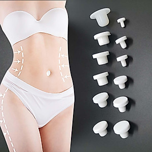 IKJNMLP 12PC Belly Button Shaper Silicone Belly Button Plug Post Tummy 12PCS Different Sizes