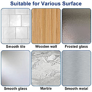 YuGtcen Broom Holder Wall Mount 5 pcs, Self Adhesive Broom Holder Broom Gripper Super Anti-Slip Mop and Broom Organizer Wall Hanging, 304 Stainless Steel Broom Hanger for Bathroom, Kitchen, Garage