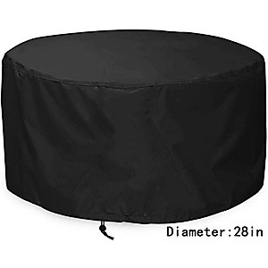 Birsppy Mr.You Round Deck Boxes Covers,28Inch Round Outdoor Storage Table Deck Box Cover,with Drawstring Design,Heavy Duty Waterproof 600D Fabric,28Dia x 18H