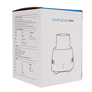 YJHome Cooler Cup Electric Cooling Cup Holder Plug in Mini Desk Refrigerator Portable Mug for Beverage Cola Beer Wine Drink Chiller 350ML, White