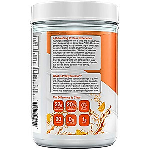 Whey Protein Powder | MuscleTech Clear Whey Protein Isolate | Whey Isolate Protein Powder for Women & Men | Clear Protein Drink | 22g of Protein, 90 Calories | Orange Dreamsicle, 1.1lb (19 Servings)