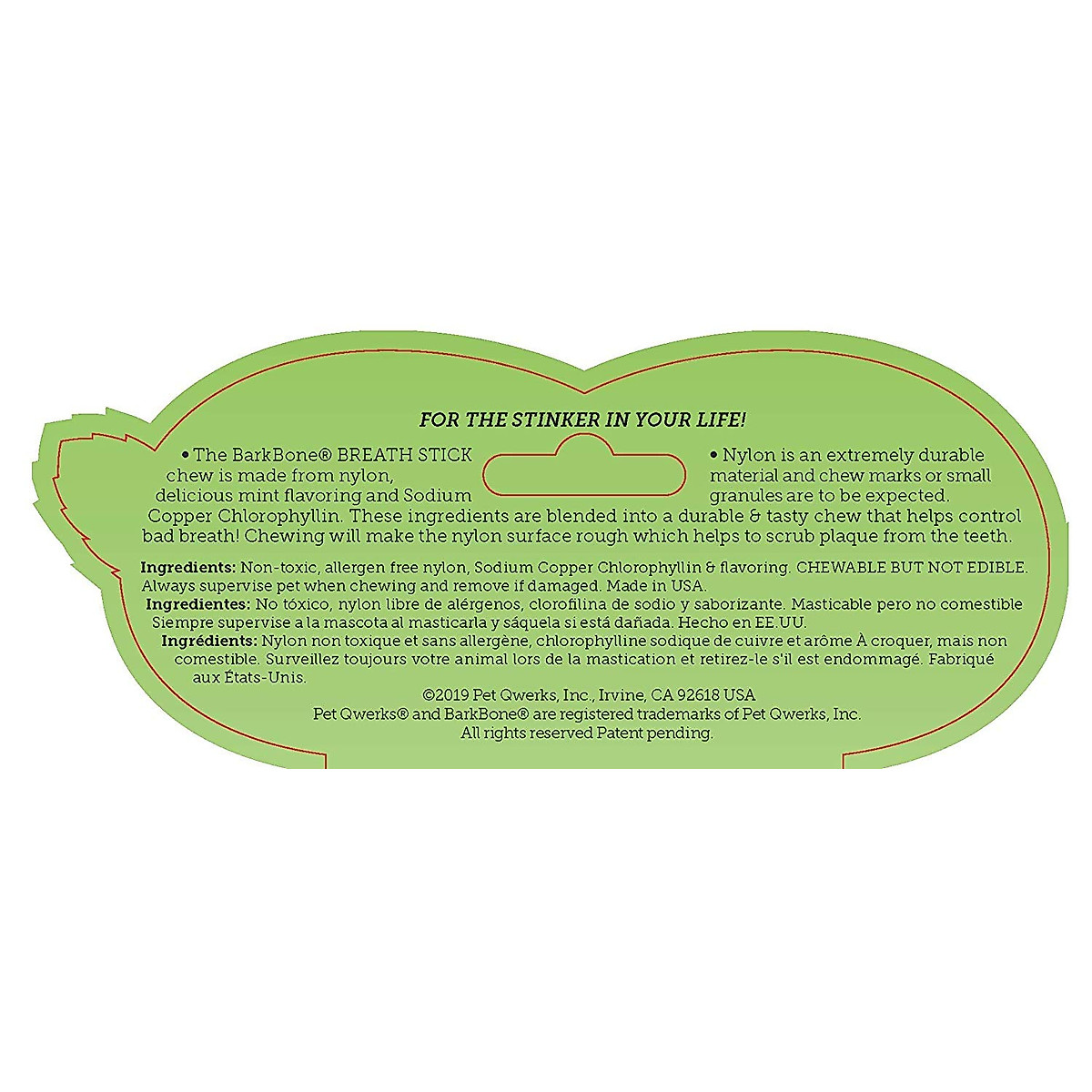 Pet Qwerks 2 Pack of Barkbone Breath Chew Stick Dog Toys, Medium, for Aggressive Chewers, Made in USA2