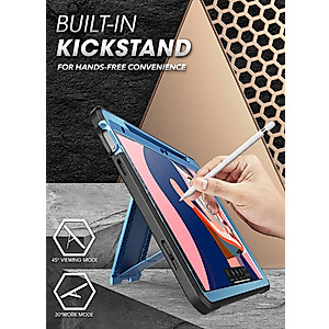 SUPCASE for iPad 10th Generation Case with Screen Protector (Unicorn Beetle Pro), [Built-in Stand & Pencil Holder] Heavy Duty Rugged Protective Case for iPad 10th Gen 10.9 Inch (2022), Blue