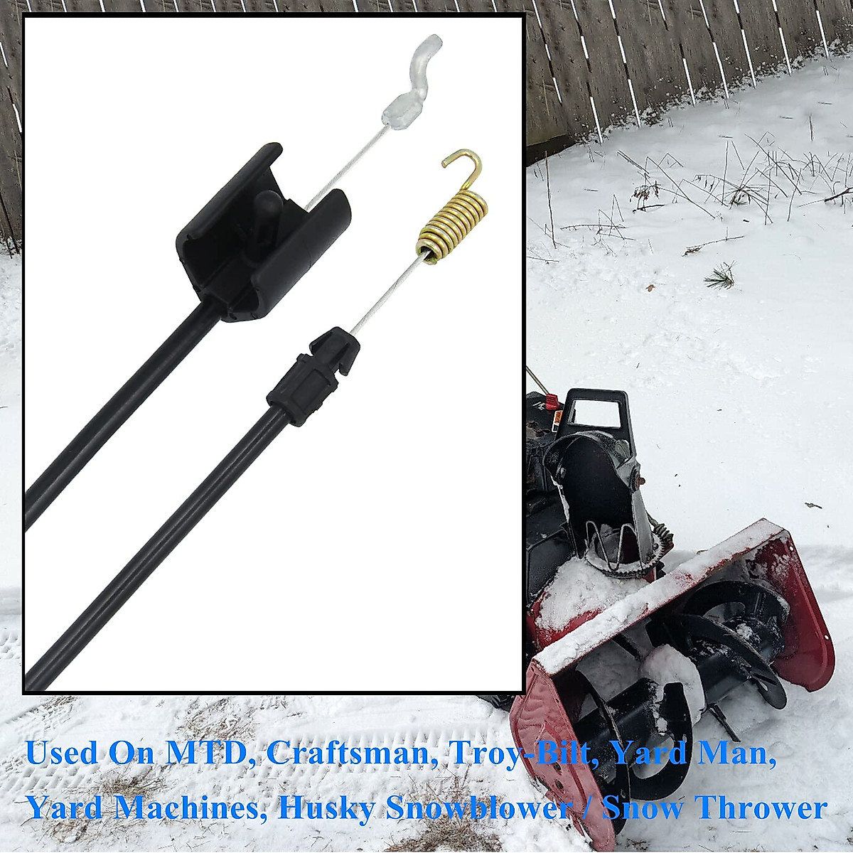 AILEETE 946-04237 Auger Clutch Cable for MTD Craftsman Troy-Bilt Yard Man Yard Machines Husky Snowblower 746-04237 Clutch Cable