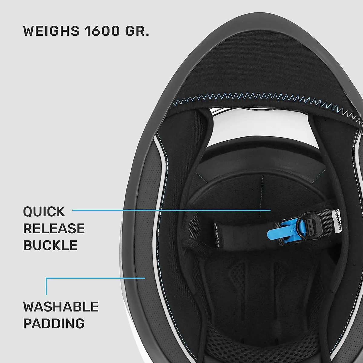 Westt Motorcycle Helmets Full Face Helmets - Street Bike Helmet with Dual Visor DOT Approved for Men Women Adults Compact Lightweight Storm X Grey Black White (White, M (22.44-22.84 in))