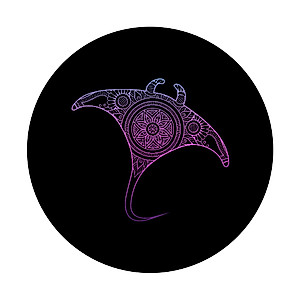 Scuba Diving Freediving Manta Ray Spirit Shark Ocean design PopSockets Swappable PopGrip