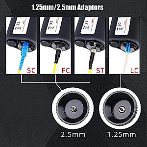 400x Handheld Fiber Optical Microscope with 2.5mm FC ST SC Adapters and 1.25mm LC Adapter
