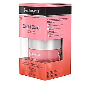 Neutrogena Bright Boost Brightening Moisturizing Face with Skin Resurfacing and Brightening Neoglucosamine for smooth skin Facial with AHA PHA and Mandelic Acids, Gel Cream, 1.7 Fl Oz