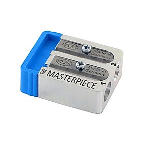 KUM AZ105.72.19-M - Longcone Sharpener "Meisterwerk", Neoprene Bag, 2 Replacement Blades, 1 Piece