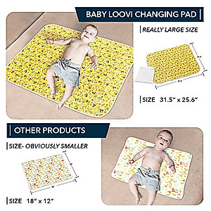 Portable Changing Pad - Large 31,5 x 25,5" Foldable Baby Changing Mat - Waterproof Wipable Travel Liners for Newborn Infant Todlers Kids - Change Diaper On The Go with Nappy Changer Mats
