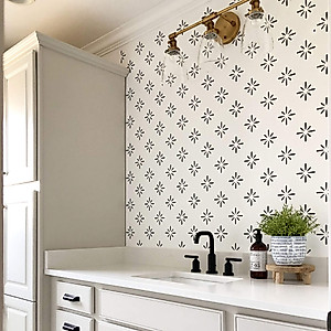 STENCILIT® Starburst Wall Stencil for Painting - 2 Pack 16.5 x 31.5 in Stencil, Geometric Wall Stencils for Painting Large Pattern, Scandinavian Large Wall Stencil