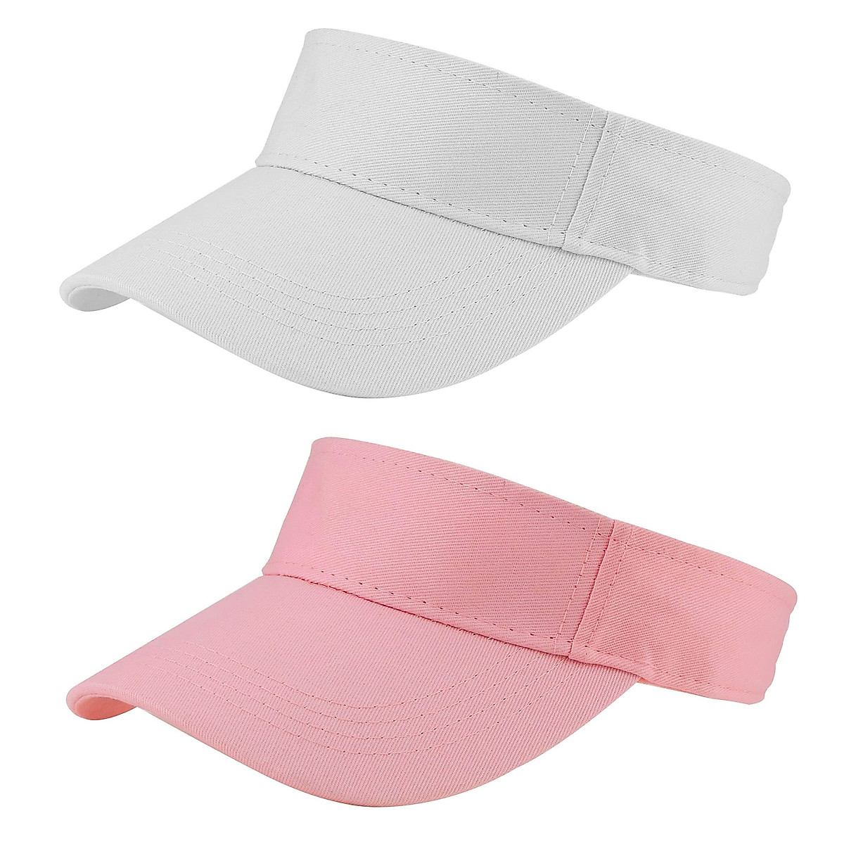 Toddlers-Cotton-Visor-Hat Adjustable Baby-Girls-Sun-Visor Summer-Beach-Hats Tennis-Sports-Caps for Little Kids 2-6T