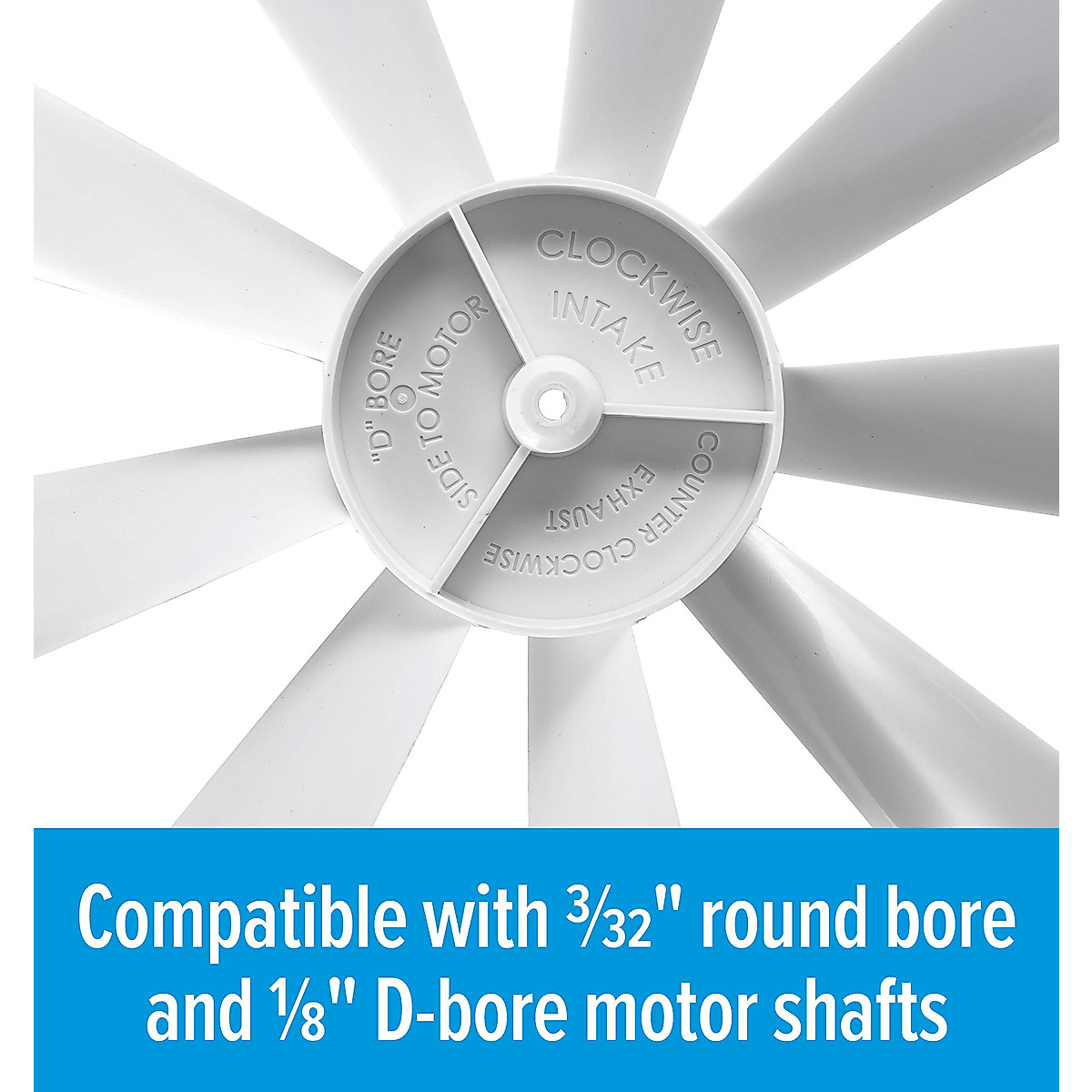 Camco 40428 Replacement RV Vent Inverse Fan Blade , White