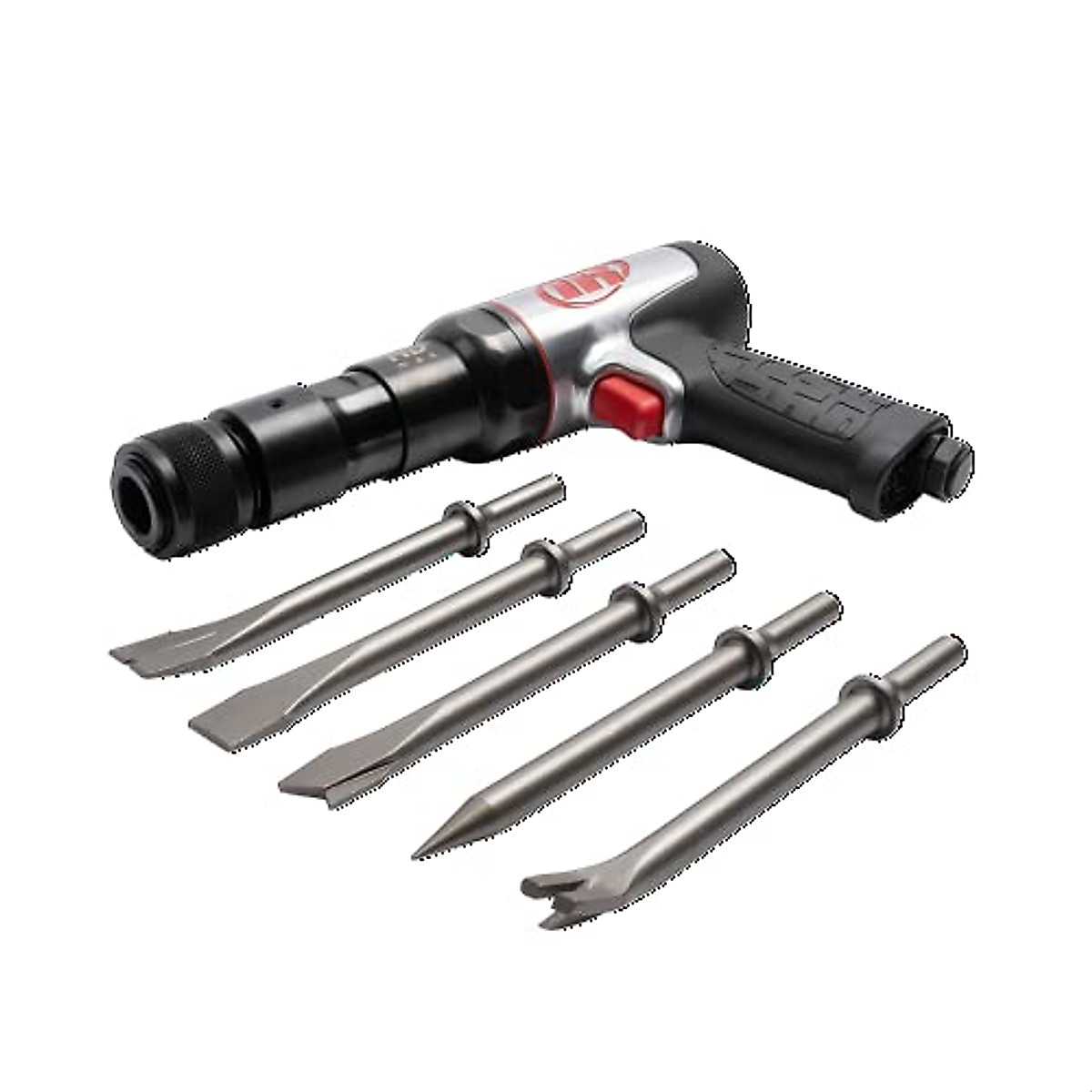 Ingersoll Rand 135MAXK Air Hammer Kit, includes 5-peice Chisel Set, 2600 BPM, 3" Stroke, 3/4" Bore Diameter, Large
