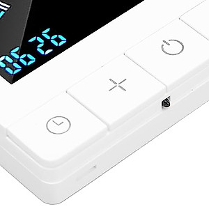 Floor Heating Thermostat, Intelligent Timing Touch Control Home Heating Controller LCD Display Programmable Low Power Consumption AC 90-240V for Hotel (Without WiFi)