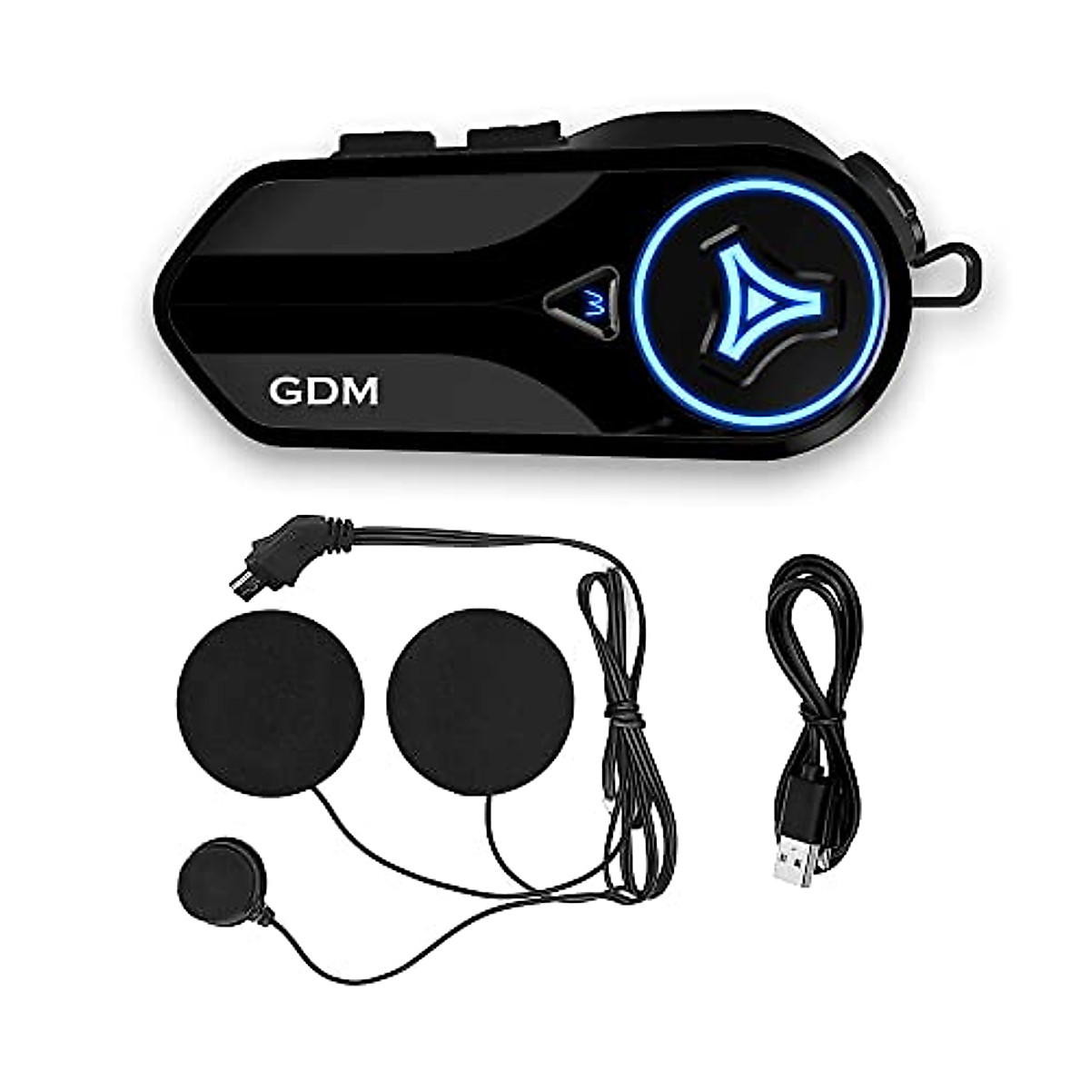 GDM Demon Motorcycle Helmet with Bluetooth Intercom - Tinted & Clear Shields - XL