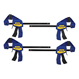 IRWIN QUICK-GRIP Clamps, One-Handed, Mini Bar, 6-Inch, 4-Pack (1964758)