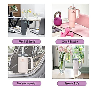 Silicone Spill Proof Stopper Set of 12, Compatible with Stanley Cup 1.0 40oz/ 30oz/ 20oz, Tumbler Accessories, Including 4 Straw Cover Cap, 4 Square Spill Stopper and 4 Round Leak Stopper