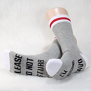 POFULL TV Show Lover Gift Please Do Disturb I'm Watching TV Series Lover Novelty Socks (I'm Watching Bravo Socks)