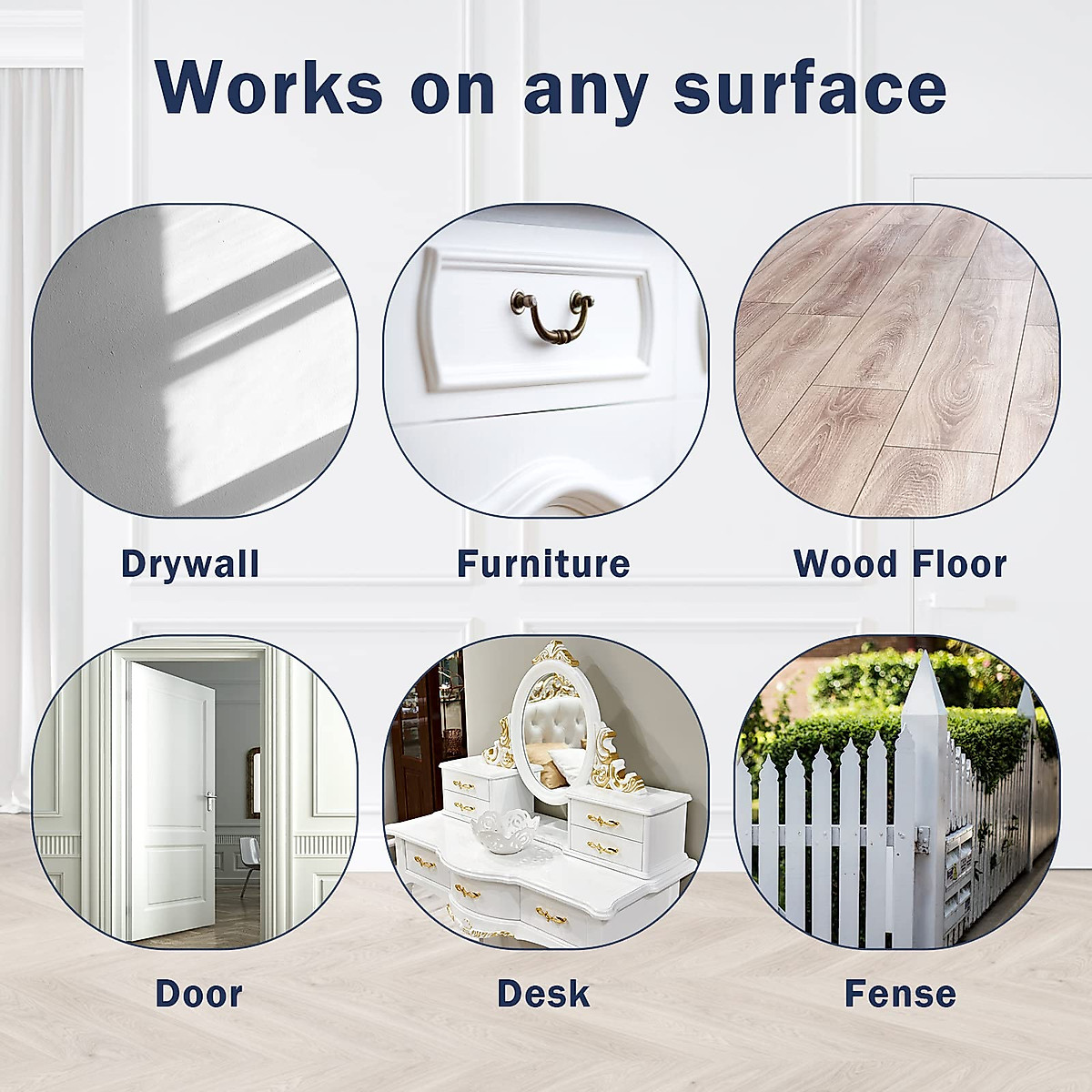 LANBEIDE Refillable Touch Up Paint Pens, 3Pcs Paint Brush Pens for Walls Repair, Furniture Repair Kit for Drywall, Wood Floors, Cabinets, Windows, Doors, Desks 6ML