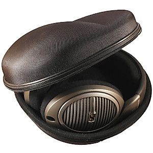CASEBUDi Large Hard Headphone Case | Compatible with Sony, Sennheiser, Beats & More | Black Ballistic Nylon