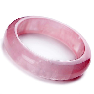 Genuine Jewelry Bangle Natural Rose Quartz Crystal Bangle Inner Diameter 61mm