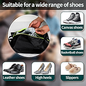 Eopres Shoe Bags for Travel - Set of 3 Pack Large Capacity Oxford Fabric Shoe Bags, Multi-Functional Dust-Proof and Waterproof Men & Women Travel Shoe Bag(Black)