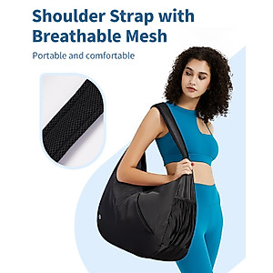 Ceneda Women's Gym Duffel with Hidden Yoga Mat Holder, Shoe Compartment & Wet Pocket - For Travel, Workout, Dance