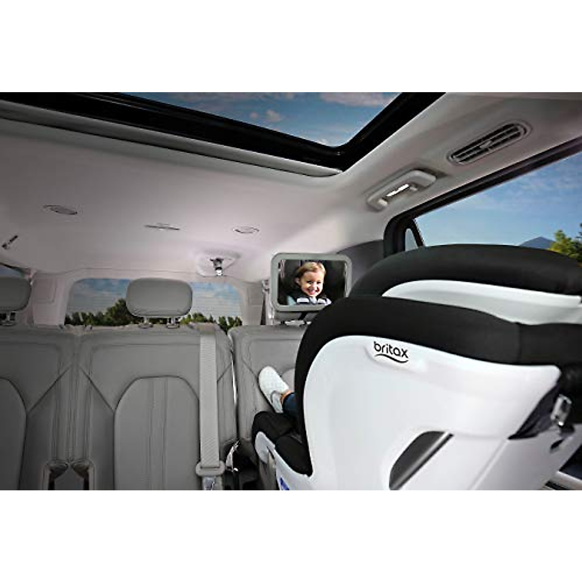 Britax Baby Car Mirror for Back Seat - XL Clear View - Easily Adjusts - Crash Tested - Shatterproof