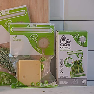 FOSA Reusable Vacuum Food Storage Bags Vacuum Zipper Bag, Small (6 x 10 inches), 20 pack
